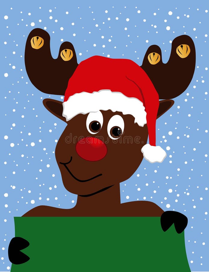 Fundo da rena de Rudolph ilustração do vetor. Ilustração de rena - 6966094