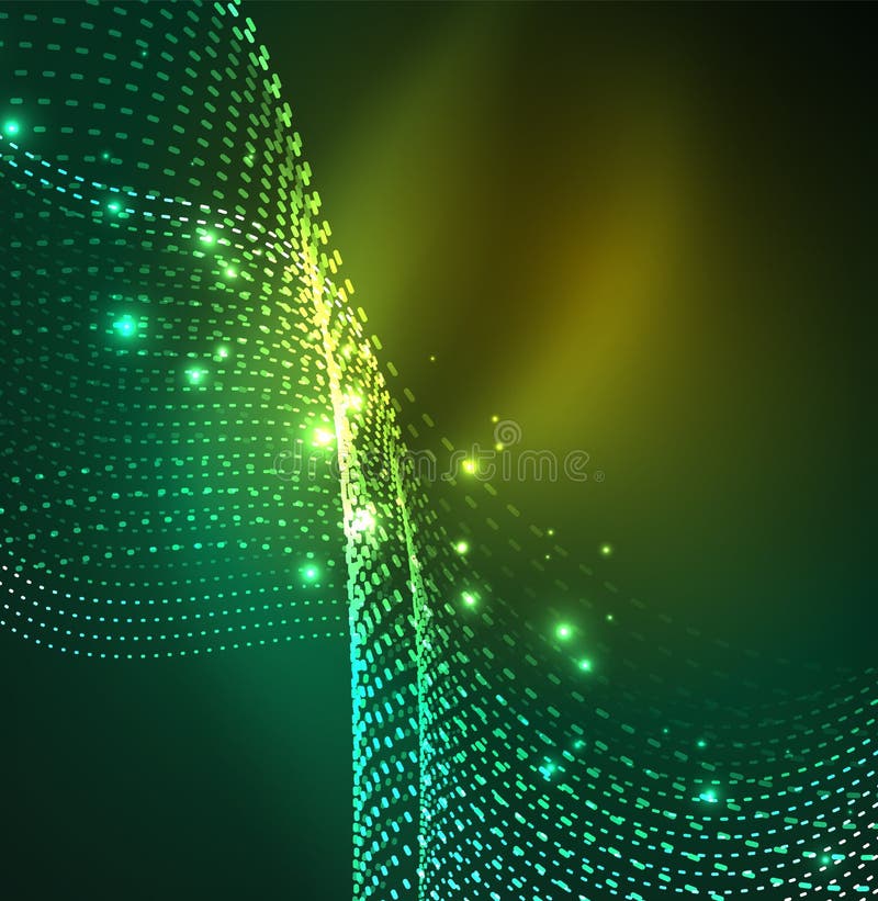 Fundo Das Partículas Da Onda Do Vetor Ilustração do Vetor - Ilustração ...