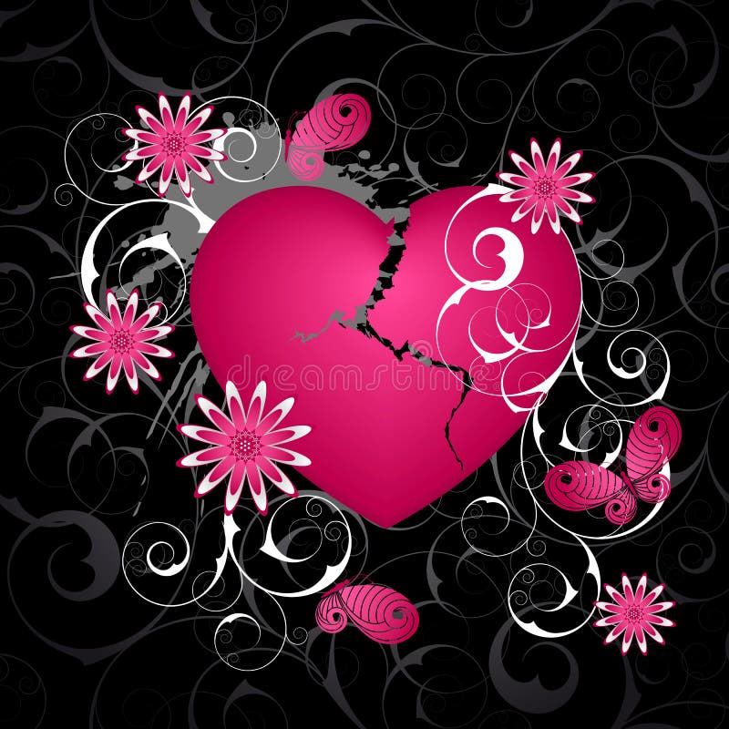 Coração de Emo ilustração do vetor. Ilustração de miséria - 6971798