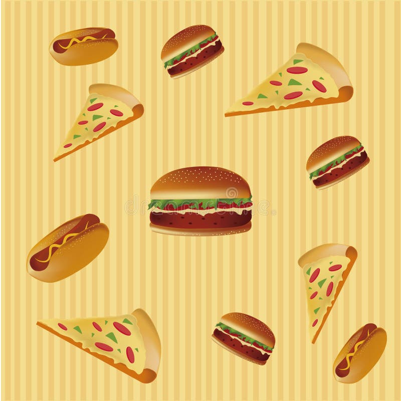 Fundo do fast food ilustração do vetor. Ilustração de tomate - 34554307