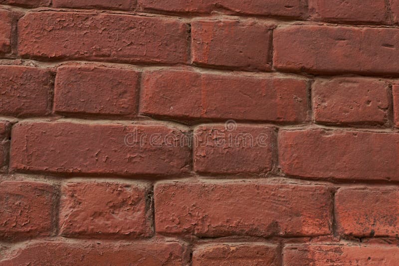 Fundo Do Grunge Da Textura Da Parede De Tijolo Vermelho Com Cantos