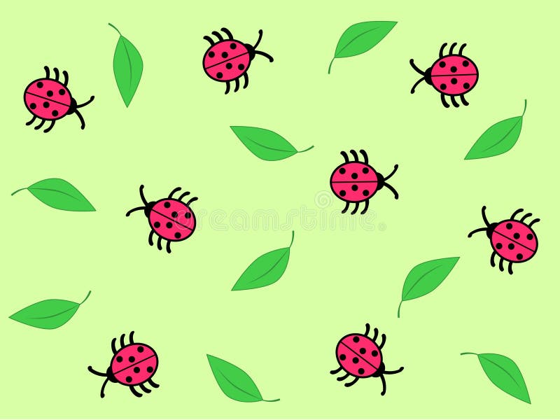 Fundo do Ladybug ilustração do vetor. Ilustração de flora - 15328216