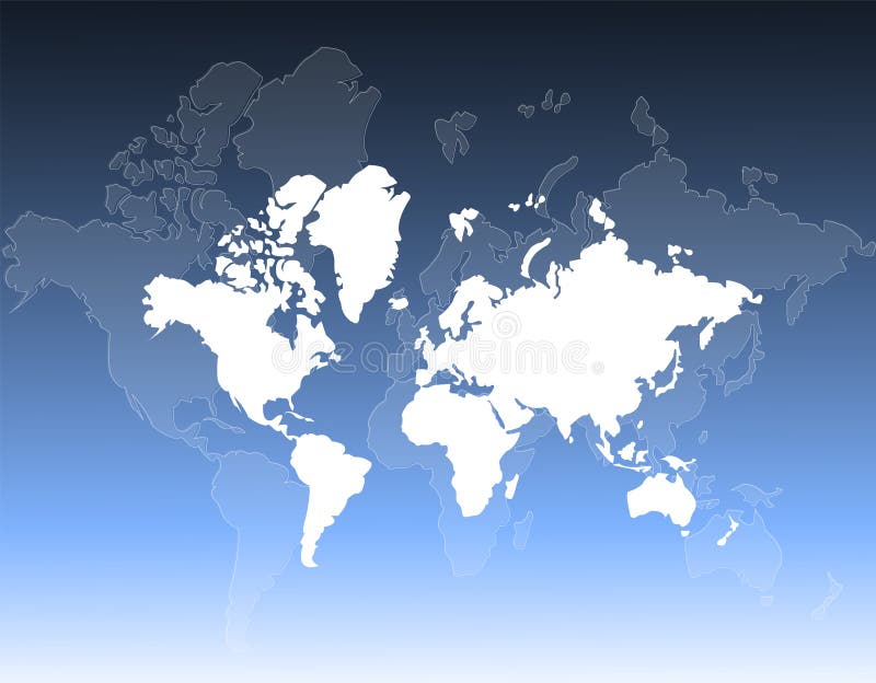 Fundo do mapa de mundo ilustração do vetor. Ilustração de mapa - 13690355