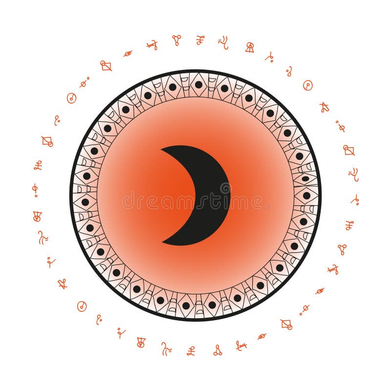 Fundo Do Símbolo Do Planeta Da Lua Ilustração do Vetor - Ilustração de ...