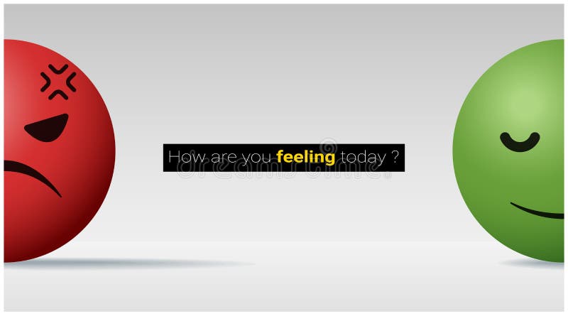 Fundo Emocional Com O Emoji Verde Calmo Da Cara, Vetor Ilustração do ...