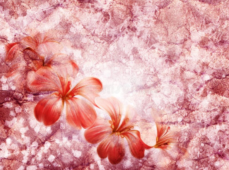 Fundo Floral Do Marsala Do Grunge Ilustração Stock - Ilustração de ...