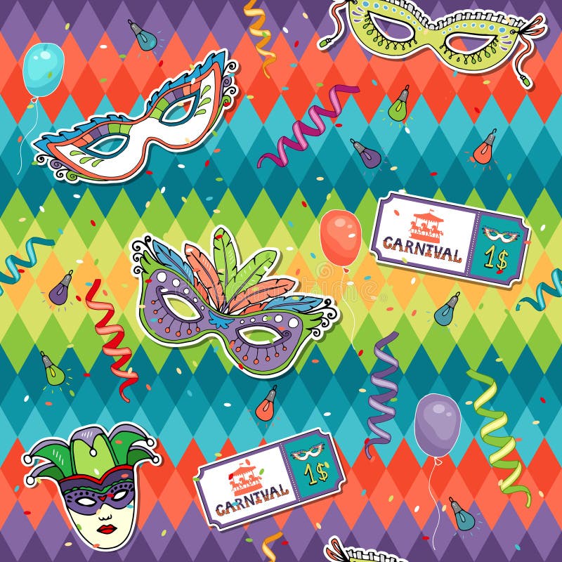 Fundo Geométrico Colorido Do Carnaval Ilustração do Vetor - Ilustração ...