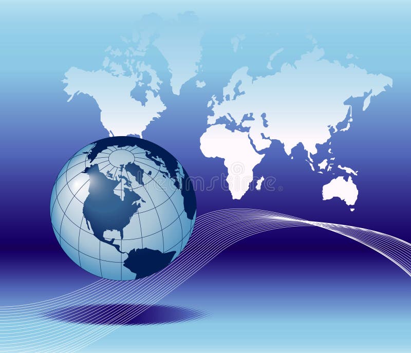 Fundo global azul ilustração do vetor. Ilustração de planeta - 5819758