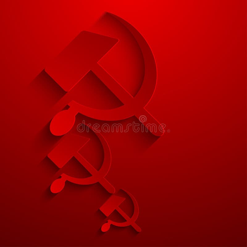 Fundo Moderno Do Símbolo Da Foice E Do Martelo Do Vetor Ilustração do ...