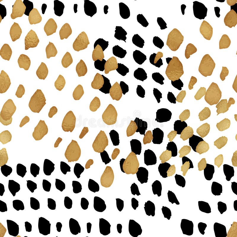 Fundo Na Moda Sem Emenda Do Blogue Com Ouro Handdrawn E Preto Dentro ...