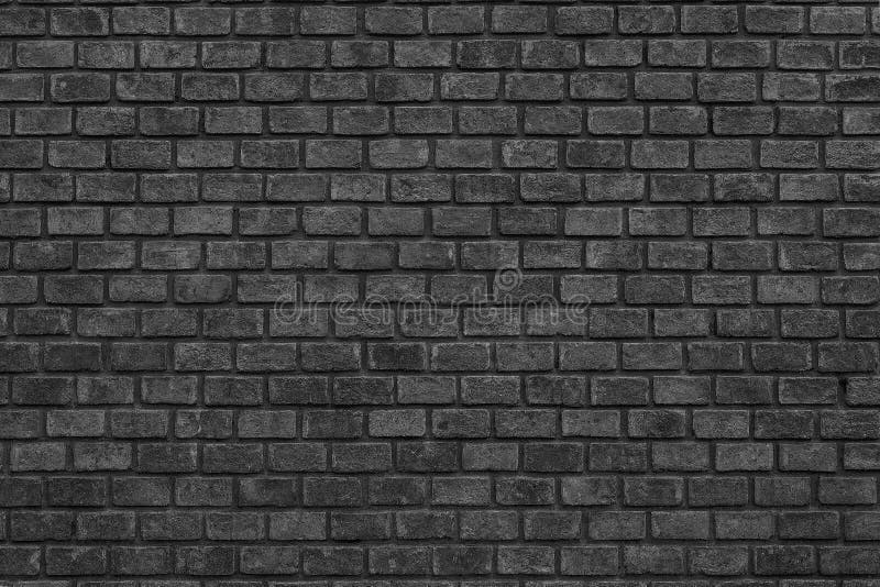 Fundo Preto Cinzento Escuro Da Textura Da Parede De Tijolo Imagem De