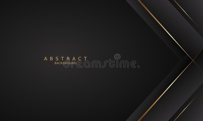 Fundo Preto Escuro De Luxo E Linha De Ouro. Ilustração do Vetor ...