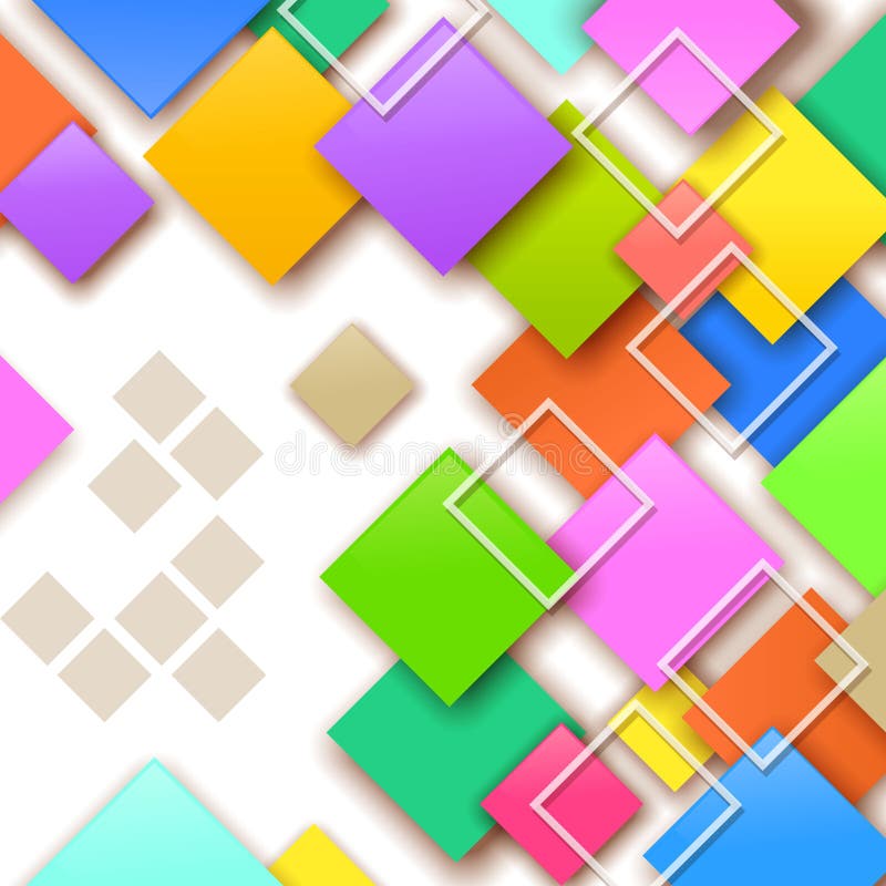 Fundo quadrado colorido ilustração do vetor. Ilustração de colorido ...