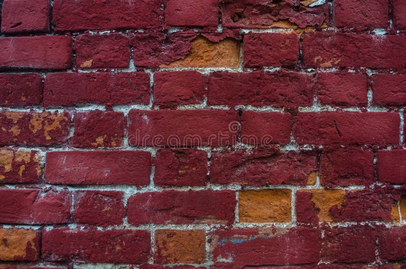 Fundo Velho Da Textura Da Parede De Tijolo Vermelho Imagem De Stock