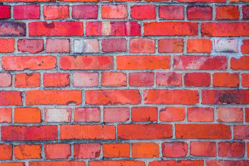 Fundo Velho Da Textura Da Parede De Tijolo Vermelho Foto De Stock