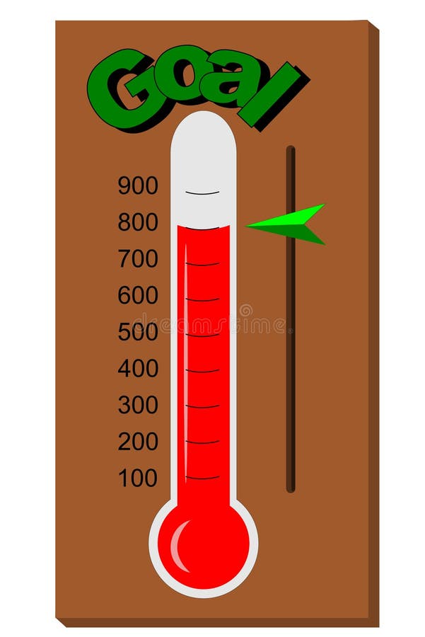 Fundraiser Goal Thermometer Stock Vector - Illustration of meter ...