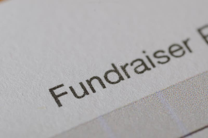 Fundraiser Event Sign on an Off-White Background Stock Photo - Image of ...
