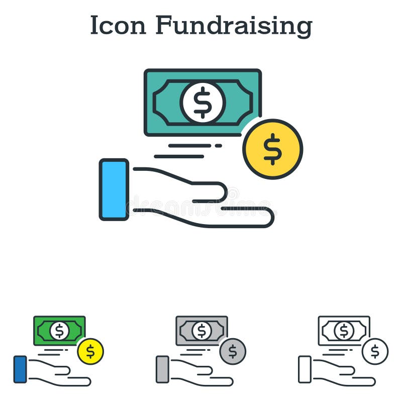Fundraising Flat Icon Design for Infographics and Businesses Stock ...