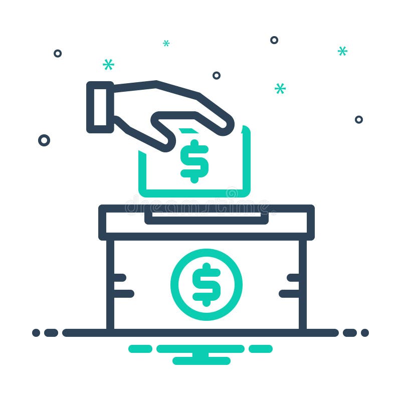 Mix Icon for Fundraising, Fund and Raise Stock Vector - Illustration of ...