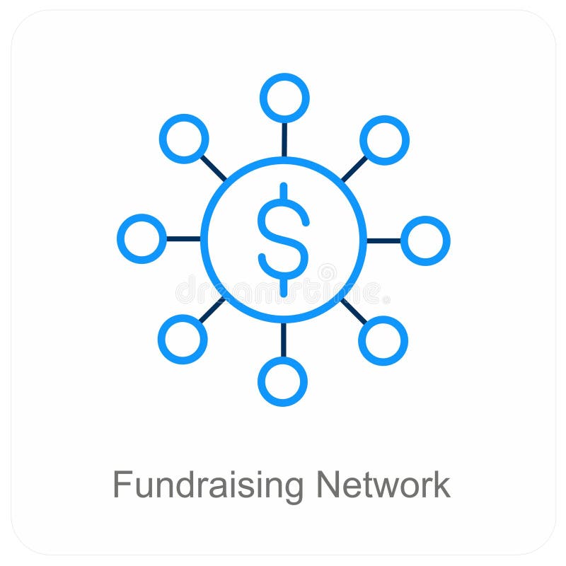 Fundraising Network and Funds Icon Concept Stock Illustration ...