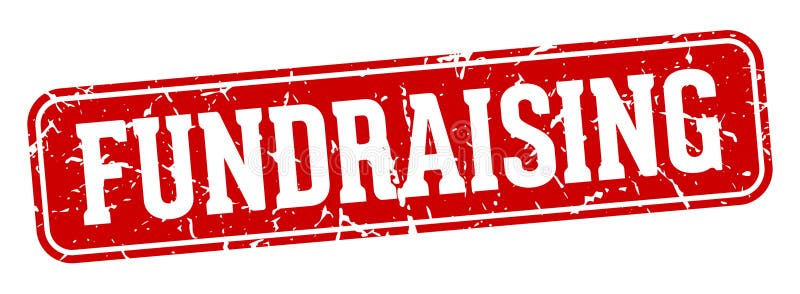 Fundraising Rectangular Sign. Fundraising Stamp Stock Vector ...