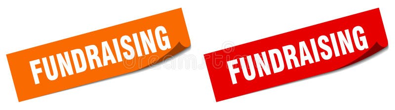 Fundraising Sticker. Fundraising Sign Set Stock Vector - Illustration ...