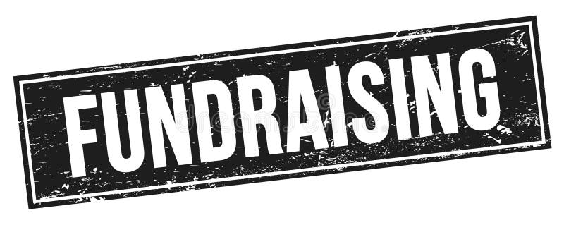 FUNDRAISING Text on Black Grungy Rectangle Stamp Stock Illustration ...