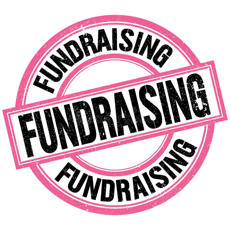 FUNDRAISING Text on Pink-black Round Stamp Sign Stock Illustration ...