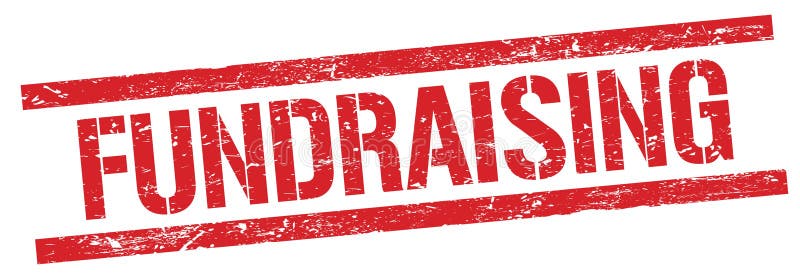 FUNDRAISING Text on Red Grungy Rectangle Stamp Stock Illustration ...