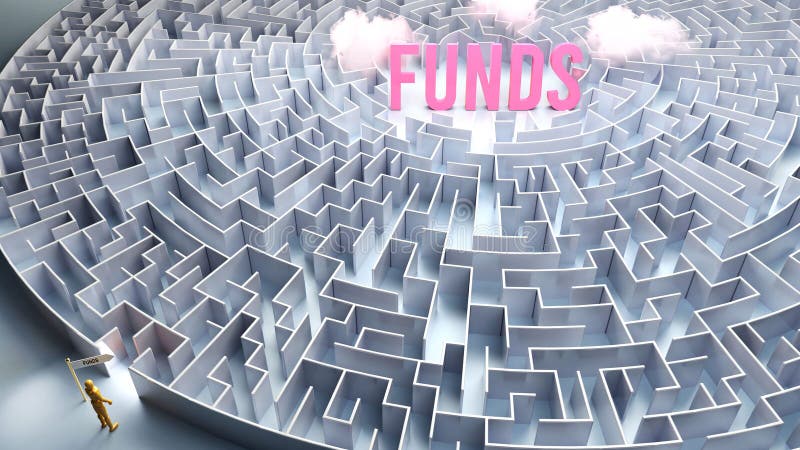 Funds and a Difficult Path To Reach it Stock Illustration ...