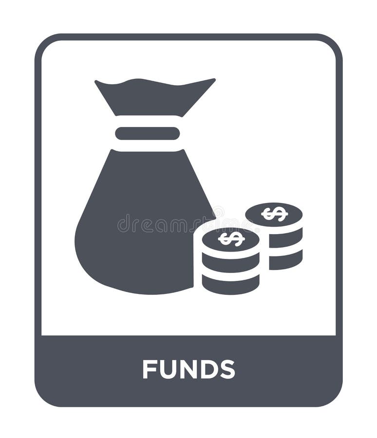 Funds Icon in Trendy Design Style. Funds Icon Isolated on White ...