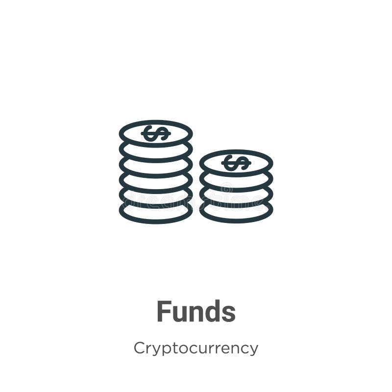 Funds Outline Vector Icon. Thin Line Black Funds Icon, Flat Vector ...