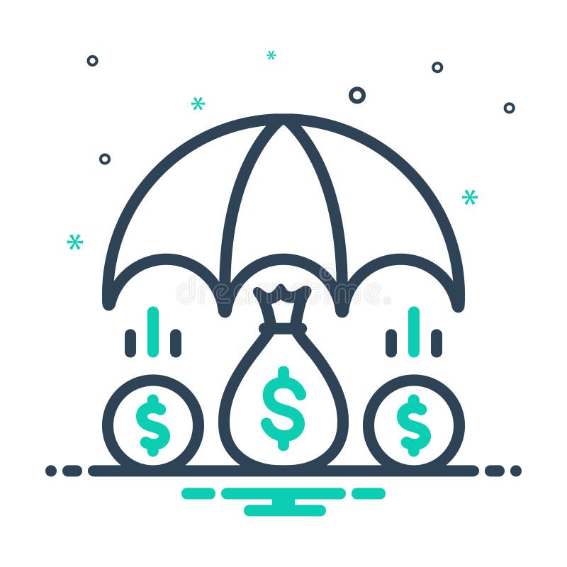 Mix Icon for Funds Protection, Price and Security Stock Vector ...