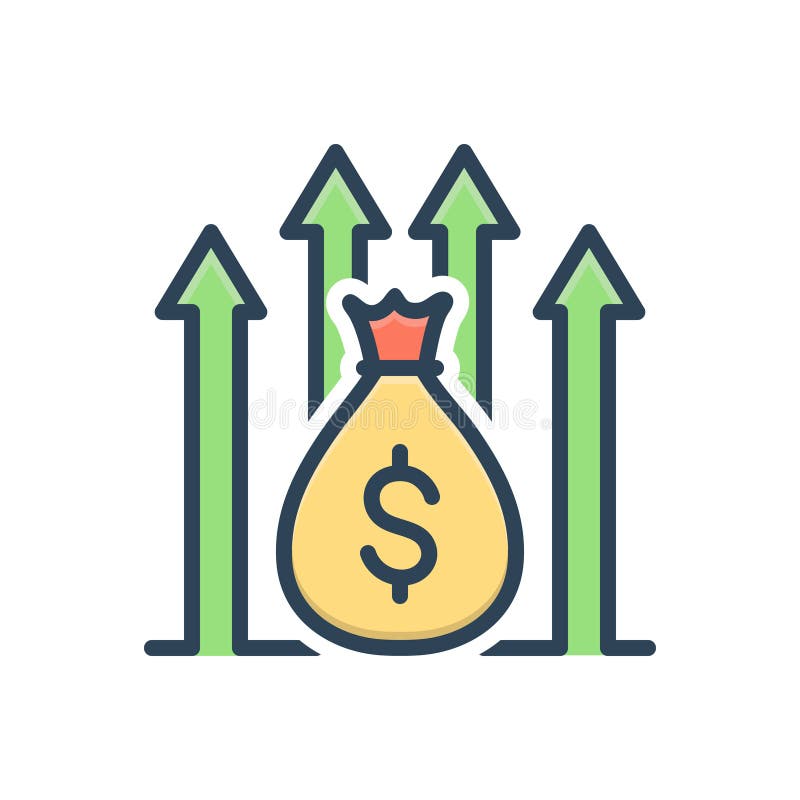 Mix Icon for Funds Raising, Increase and Profit Stock Vector ...
