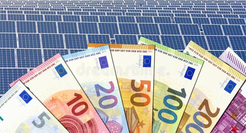 Funds for Solar Power Expansion Stock Photo - Image of means ...