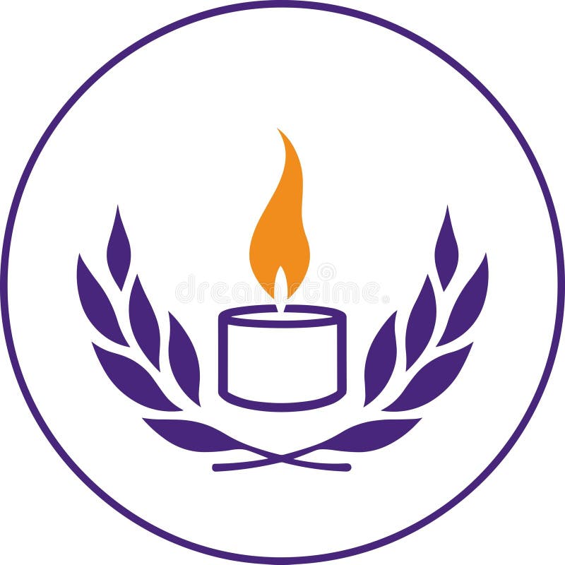 Candle Logo. Simple Candle Logo. Funeral Agency Logo Stock Vector ...
