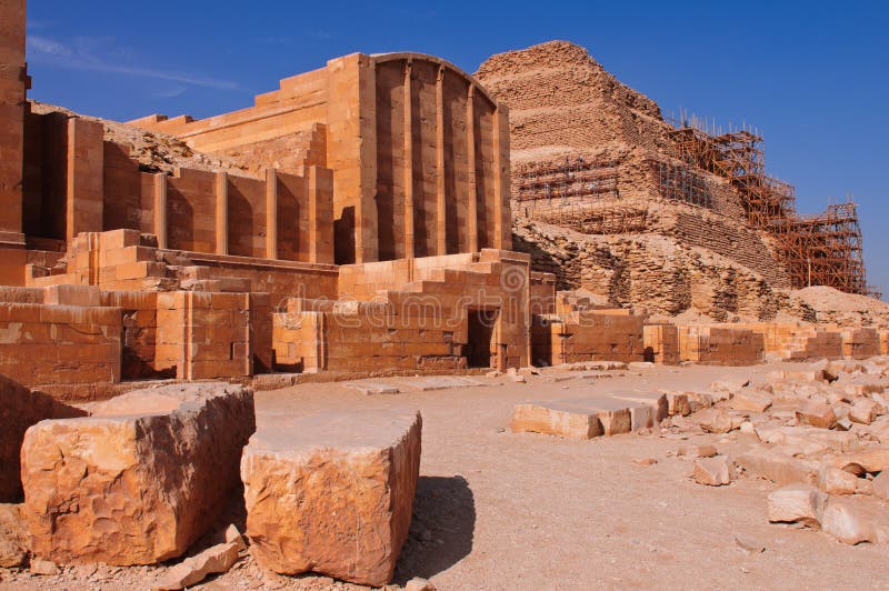 Funeral Complex of King Djoser Stock Image - Image of limestone ...
