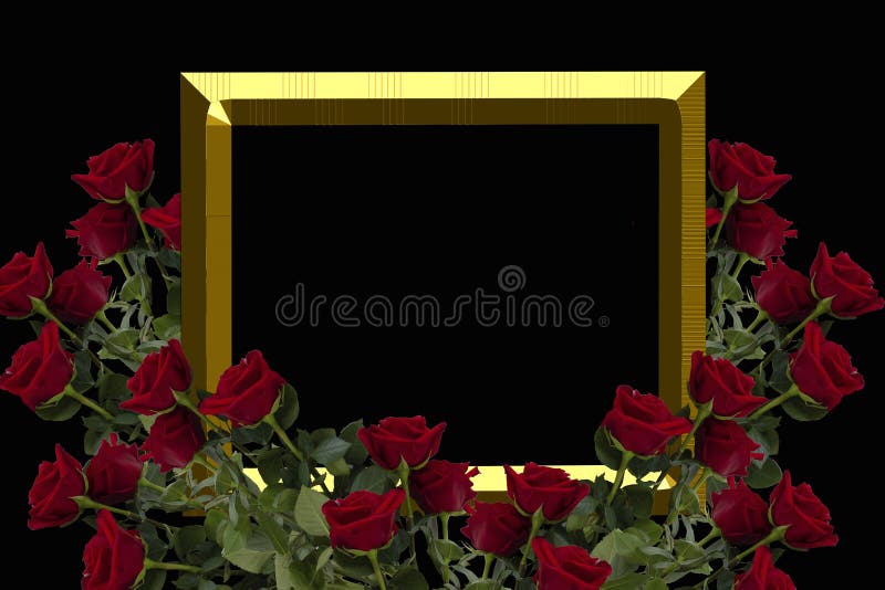 Funeral Invitation with Red Roses. Can Also Be Used As a Banner Stock ...