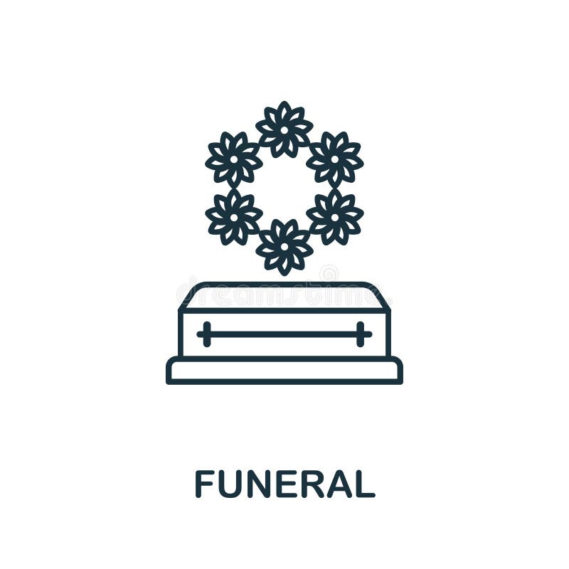 Funeral Outline Icon. Thin Line Style Icons from Insurance Icons ...