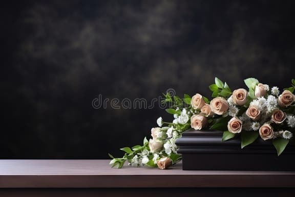 Funeral Photo, Realistic, Copy Space. Stock Illustration - Illustration ...