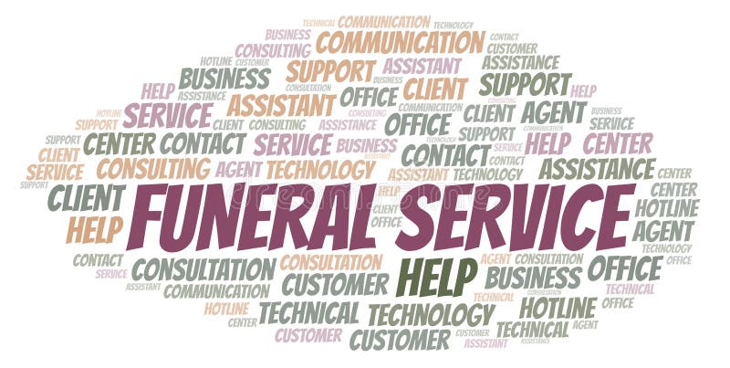 Funeral Service Word Cloud. Stock Illustration - Illustration of ...