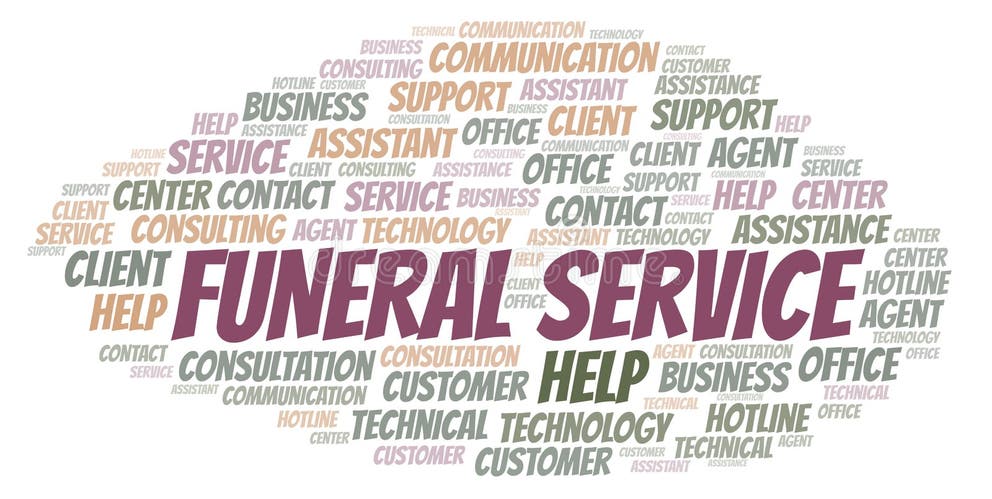 Funeral Service Word Cloud. Stock Illustration - Illustration of ...