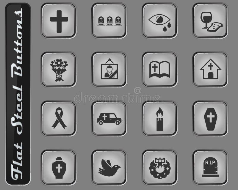 Funeral Services Icon Set Stock Illustrations – 80 Funeral Services ...
