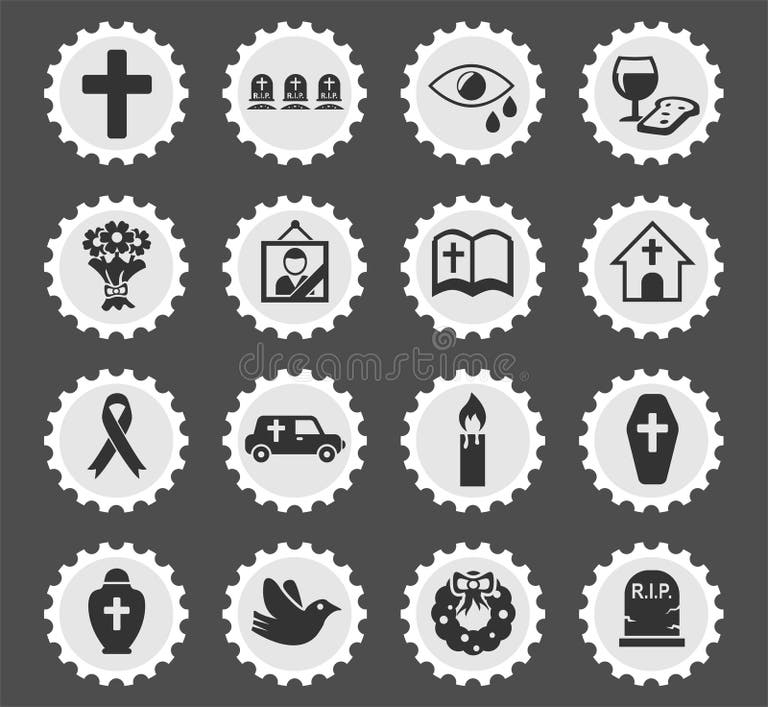 Funeral Services Icon Set Stock Illustrations – 80 Funeral Services ...
