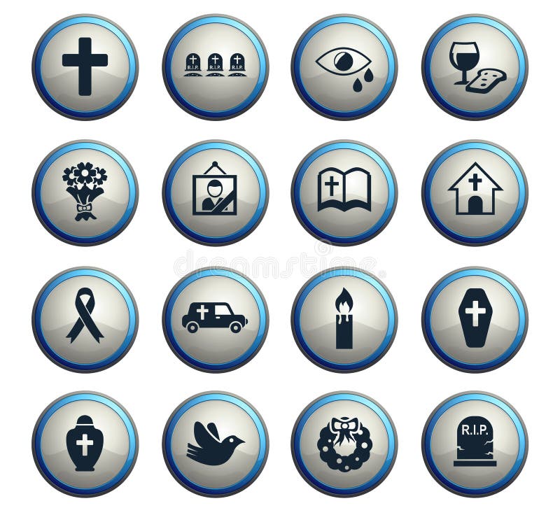 Funeral Services Icon Set Stock Illustrations – 80 Funeral Services ...