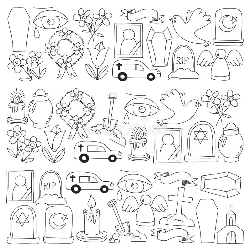 Funeral Doodle Stock Illustrations – 576 Funeral Doodle Stock ...