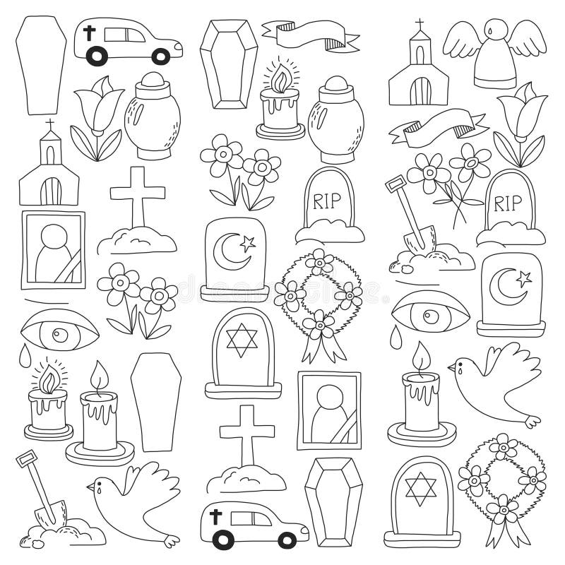 Funeral Doodle Stock Illustrations – 576 Funeral Doodle Stock ...