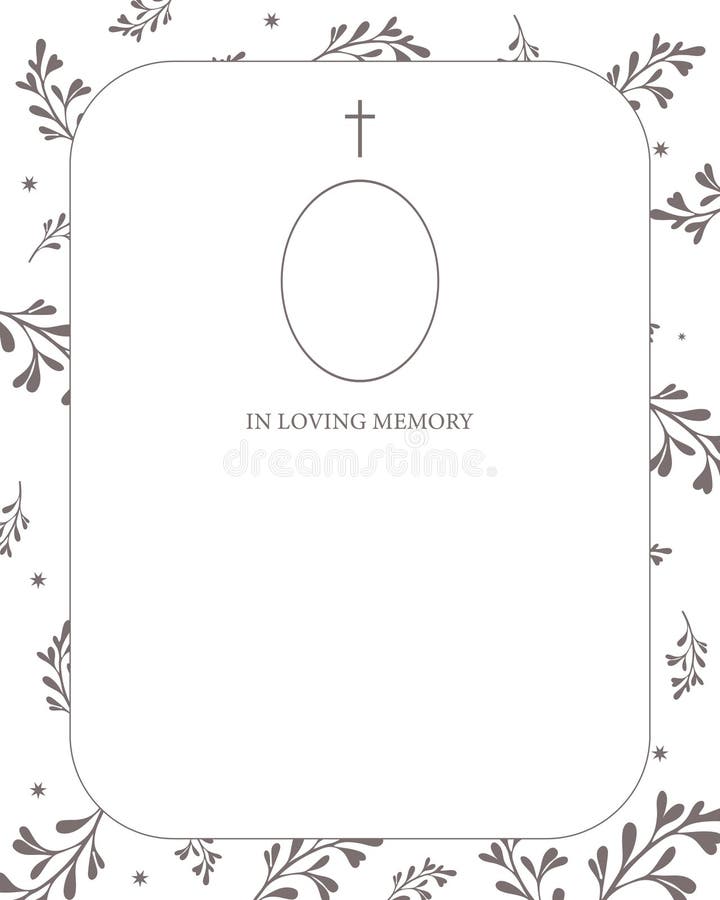 Funeral Vector Card. Empty Card. Digital Funeral. Vector Illustrator ...