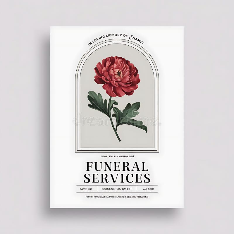 Funerals Floral Design Frame Illustration Stock Image - Image of ...