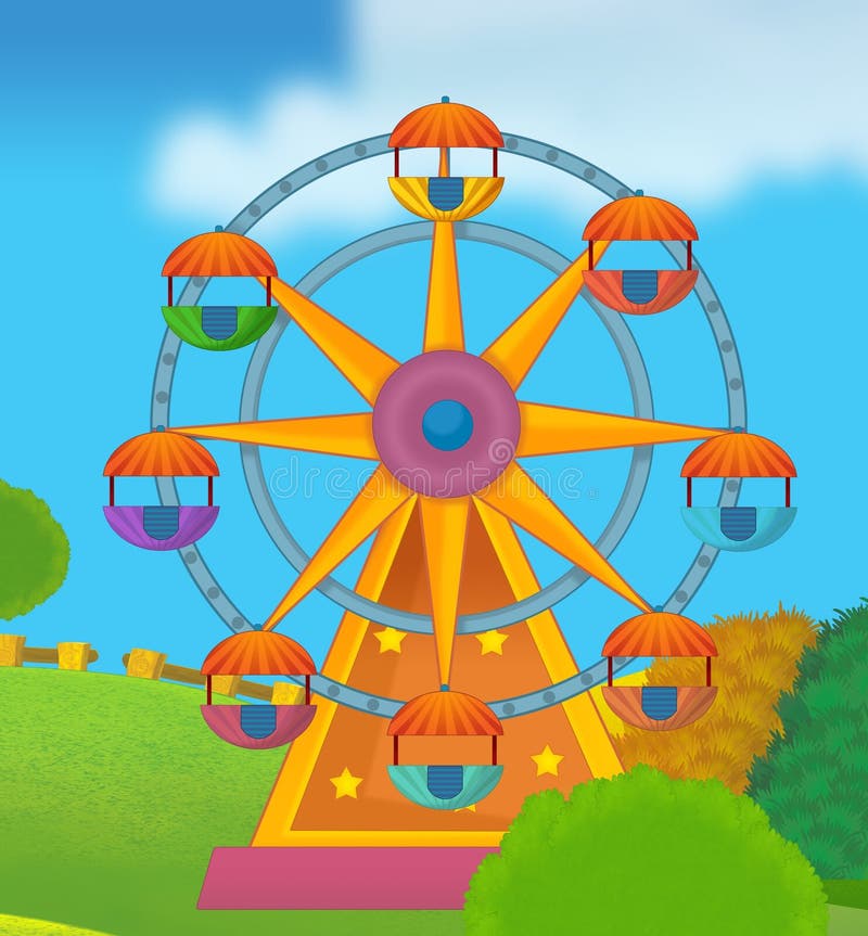 The funfair stock illustration. Illustration of carrousel - 29274327